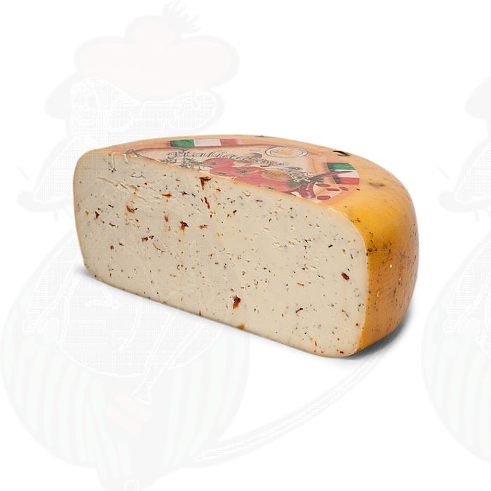 Tomato / Olive Herb Gouda Cheese | Half a cheese 4,2 kilos / 9.2 lbs ...